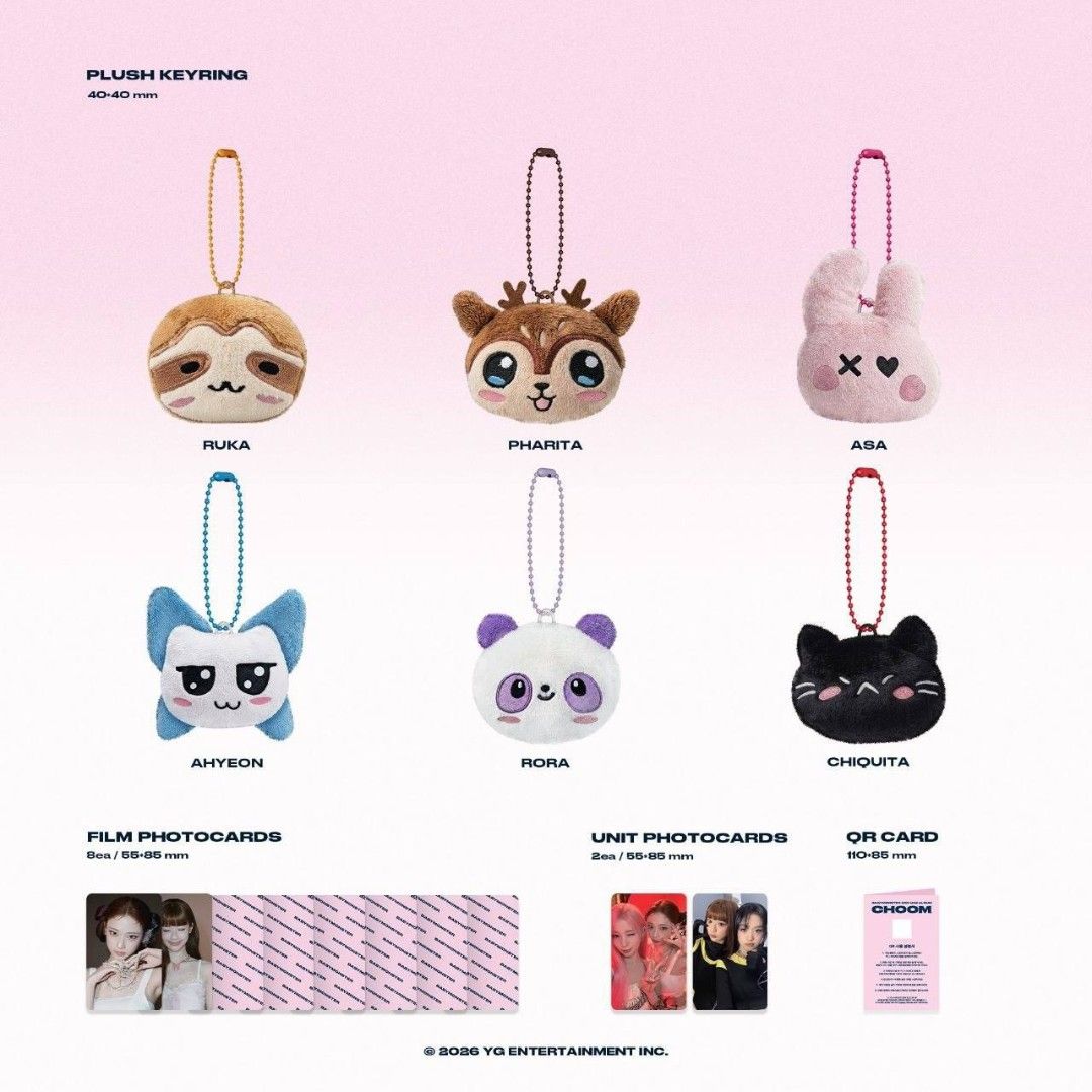 [incoming] BABYMONSTER CHOOM PLUSH KEYRING VER + MUSIC KOREA LUCKY DRAW ...