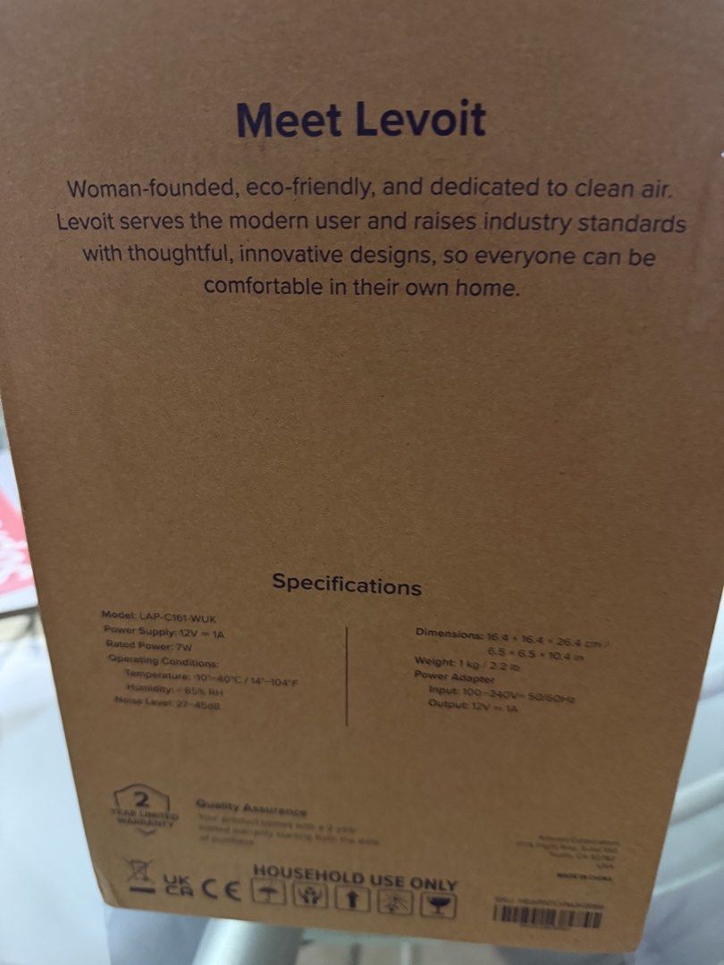 Levoit Core Mini Air Purifier, TV & Home Appliances, Air Purifiers ...