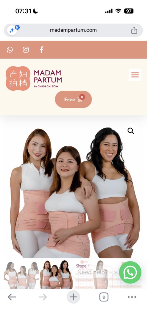 Madam Partum ShapeUp Body Sculpt Binder, Women's Fashion, New ...