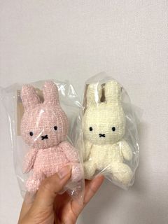 Pink Miffy-style bunny plush toy, Hobbies & Toys, Toys & Games on Carousell