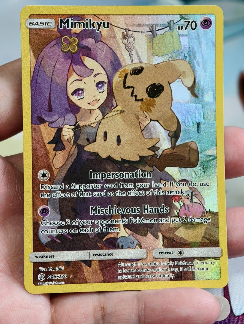 Mimikyu 245/236 Cosmic Eclipse Full Art Secret Rare Pokemon TCG 245/236 ...