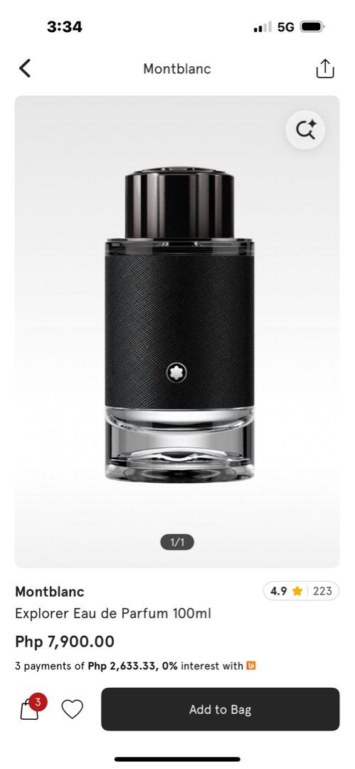Montblanc Explorer, Beauty & Personal Care, Fragrance & Deodorants on ...
