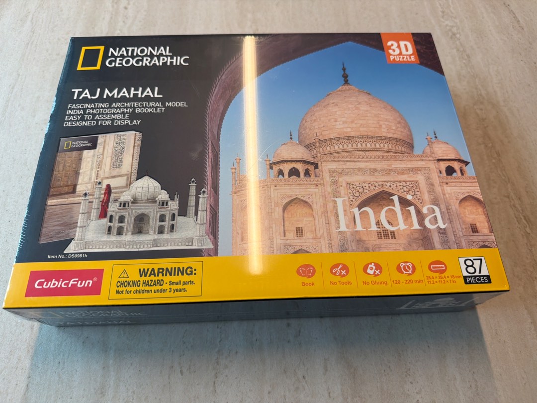 National Geographic India Taj Mahal 3D Puzzle, Hobbies & Toys, Toys ...