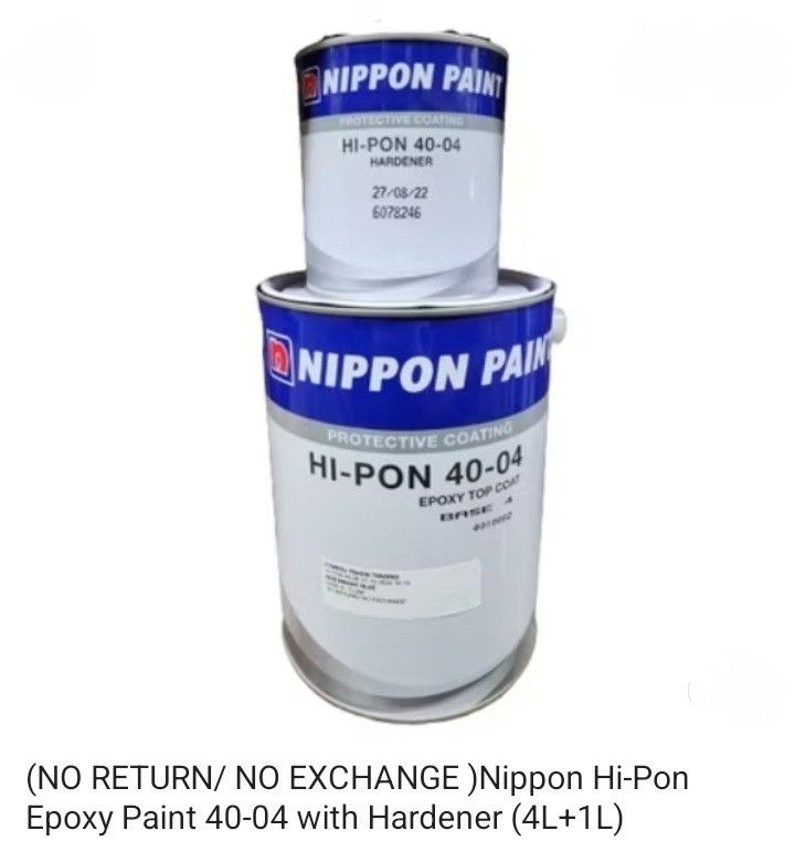 Nippon Hi-Pon 40-04 Epoxy Paint with Hardener, Furniture & Home Living ...