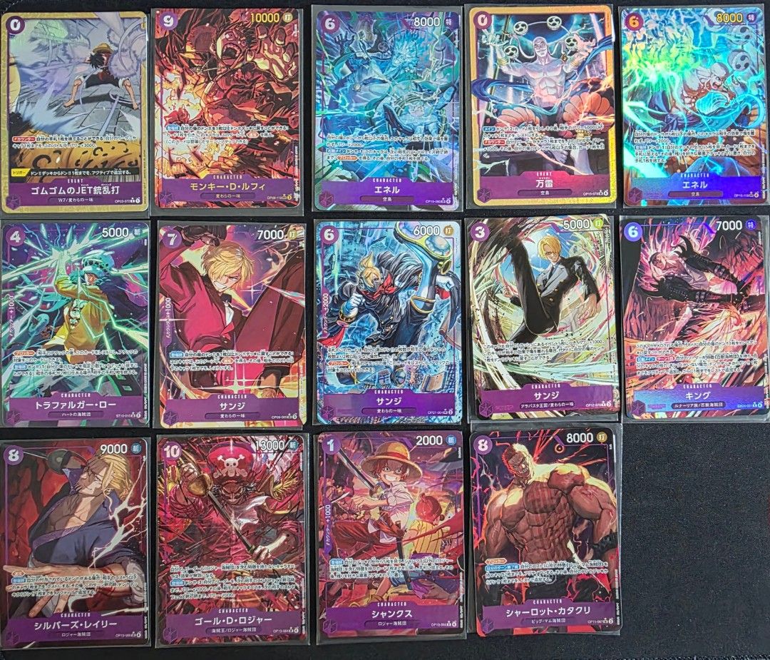 One Piece TCG Card Game: Purple Single Card (Luffy, Enel, Law, Sanji ...