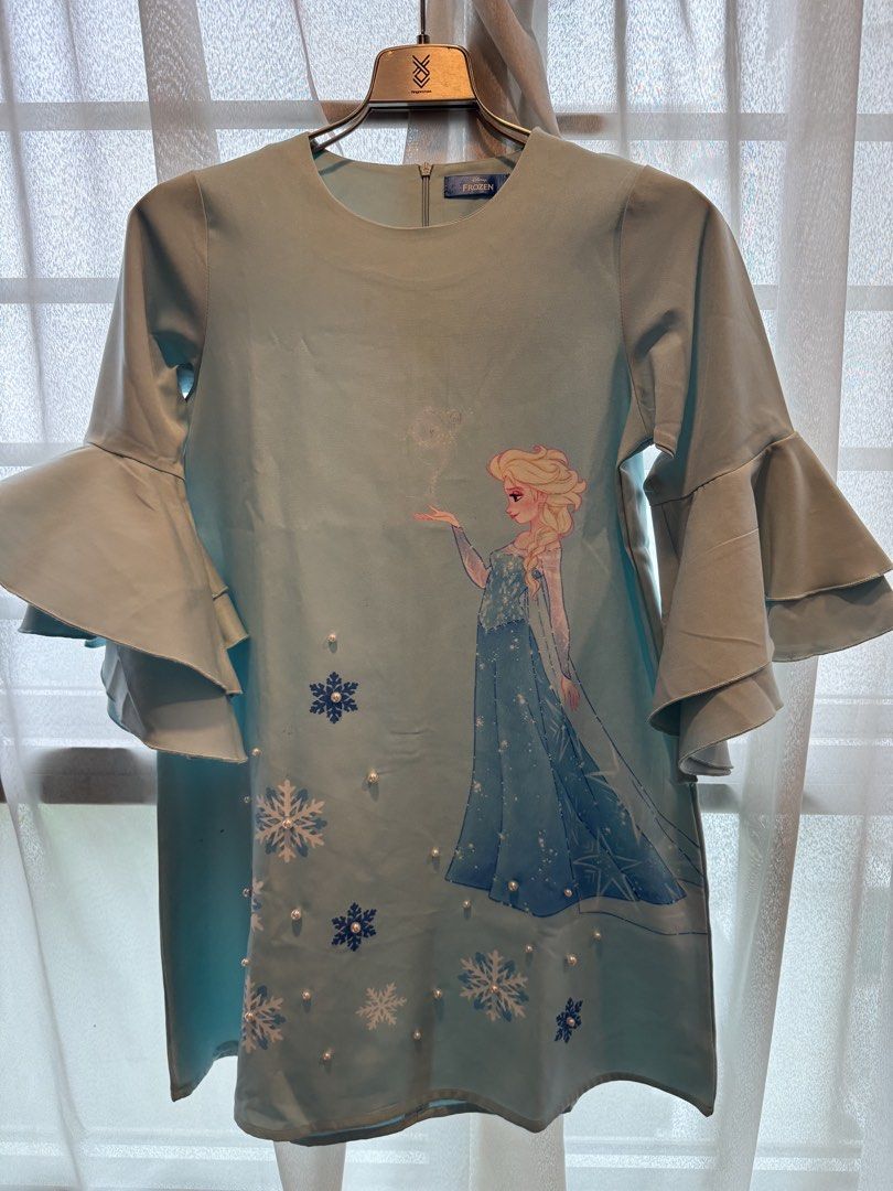 Original Disney Premium Quality Frozen Elsa Light Blue Dress with ...