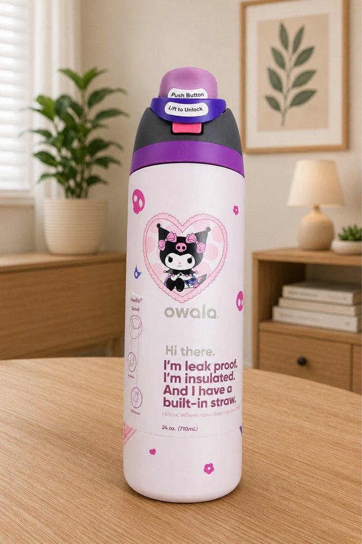 Owala Kuromi Freesip 24oz / 710ml - Damaged box, Furniture & Home ...