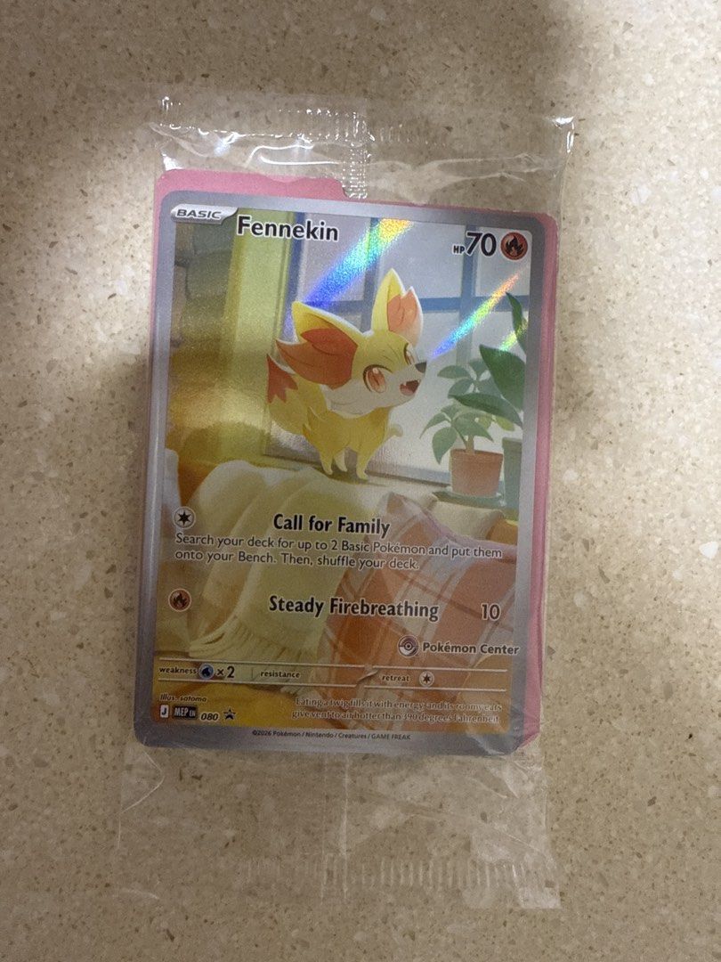Pokemon Center Chaos Rising Etb Fennekin Promo Card 080, Hobbies & Toys ...