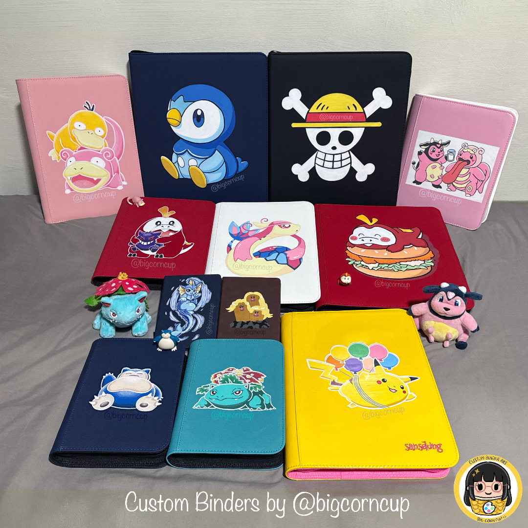 Pokemon Handpainted Custom Art Card Binder, Hobbies & Toys, Toys ...