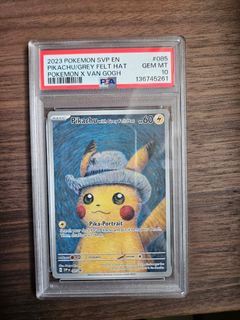 Pokemon PSA 10 Charizard & Pikachu Grey Felt Hat, Hobbies & Toys, Toys ...