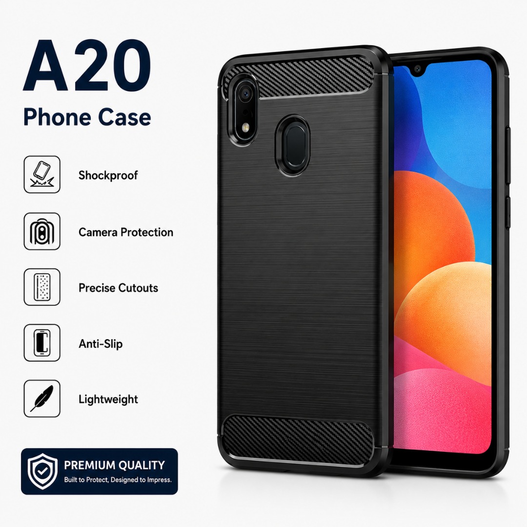 Samsung Galaxy A20 Phone Case - Black, Mobile Phones & Gadgets, Mobile ...