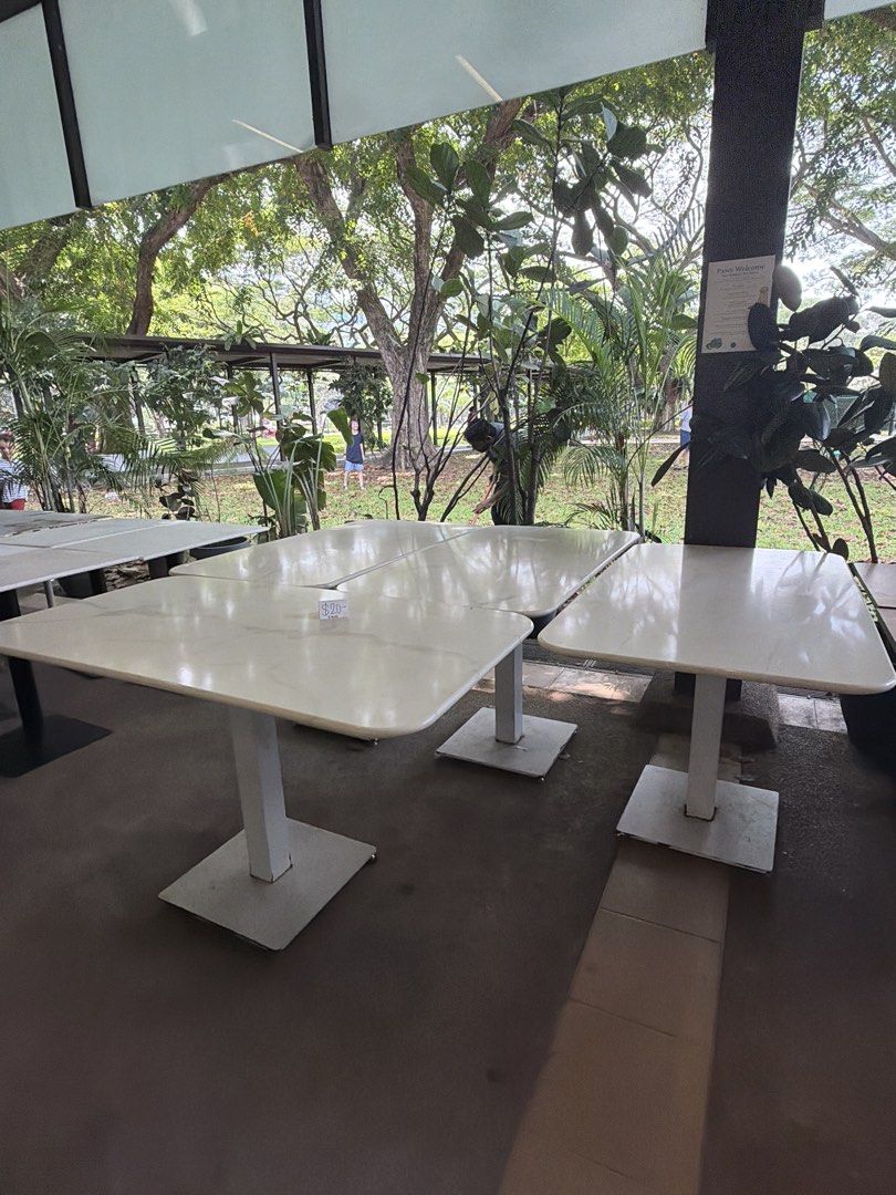 Square White Cafe Table, Furniture & Home Living, Furniture, Tables ...