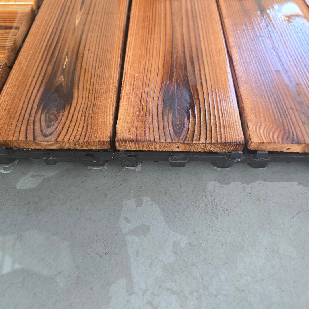 Wooden Interlocking Deck Tiles, Furniture & Home Living, Home Decor ...