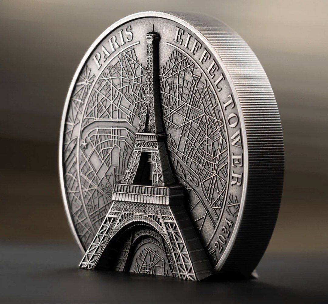 2024 Cook Islands Eiffel Tower Antique Silver Coin 5 Oz, Hobbies & Toys ...