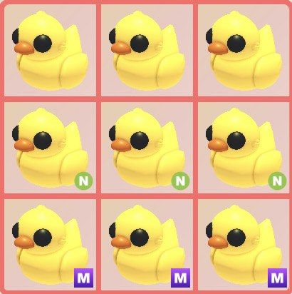 adopt me pets duck neon, Video Gaming, Gaming Accessories, In-Game ...