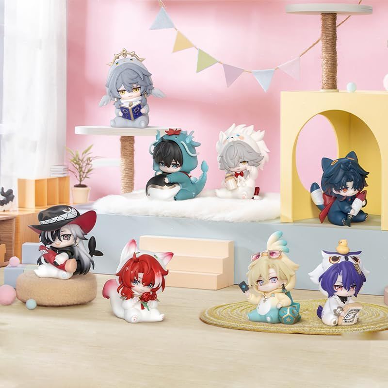 Anime Figure, Cute Boys' Dormitory Series Chibi Figurine for Honkai ...