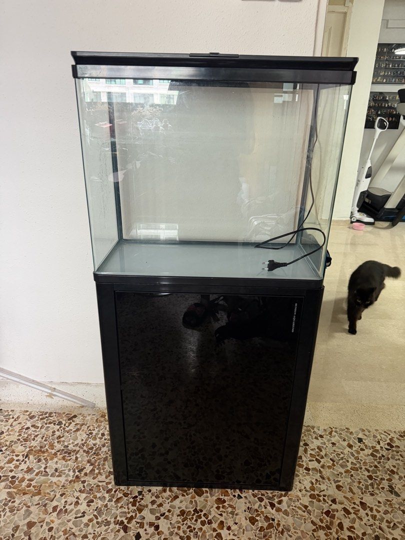 Aquarium Tank with Cabinet and LED Light, Pet Supplies, Homes & Other ...