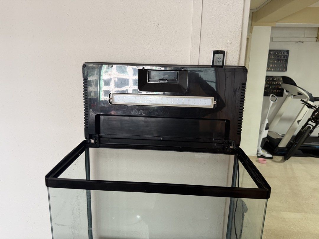 Aquarium Tank with Cabinet and LED Light, Pet Supplies, Homes & Other ...