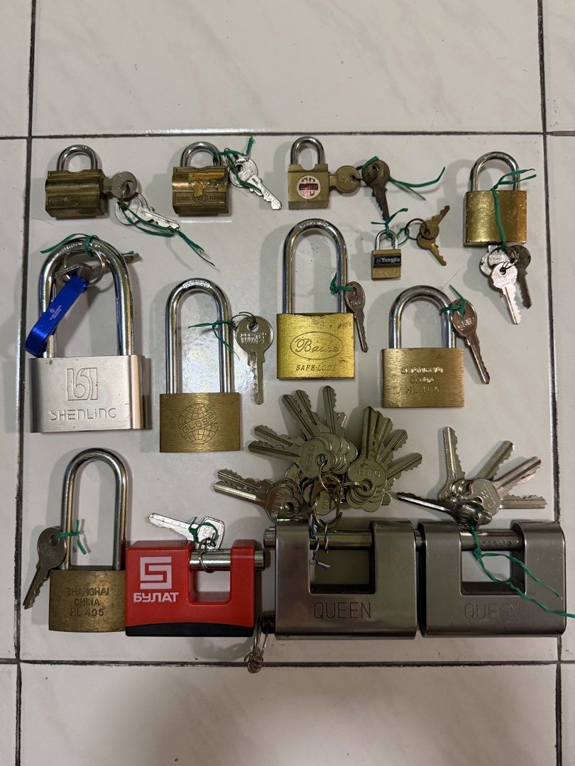 Assorted Padlocks with Keys, Furniture & Home Living, Security & Locks ...