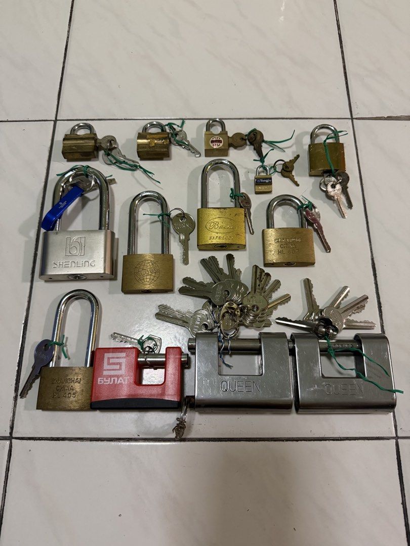 Assorted Padlocks with Keys, Furniture & Home Living, Security & Locks ...