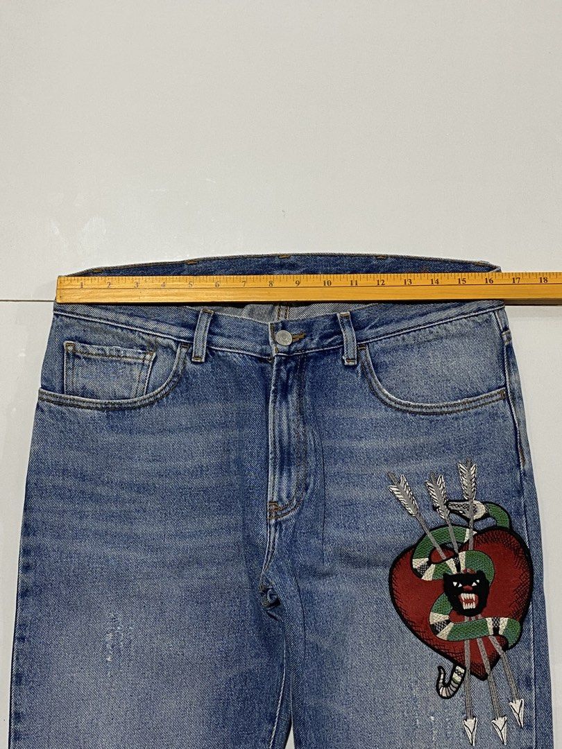 Authentic Gucci Denim Jeans For Men’s, Actual Waistline 33, Men's ...