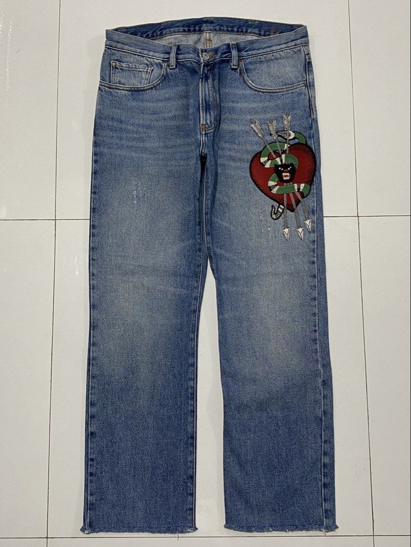 Authentic Gucci Denim Jeans For Men’s, Actual Waistline 33, Men's ...