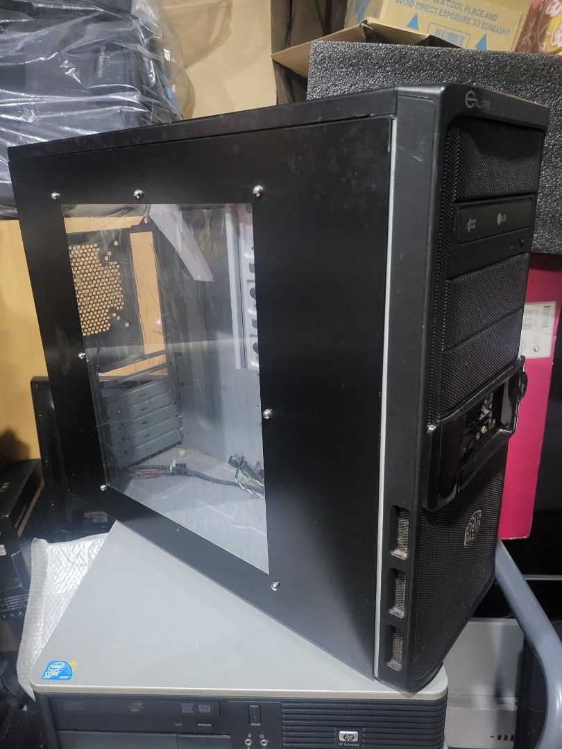 Black PC Case with clear Side Panel, Computers & Tech, Parts ...