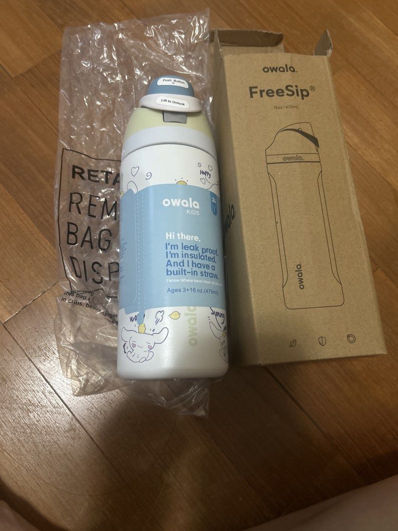 (Bn) Owala FreeSip Kids Water Bottle - 16oz, Furniture & Home Living ...