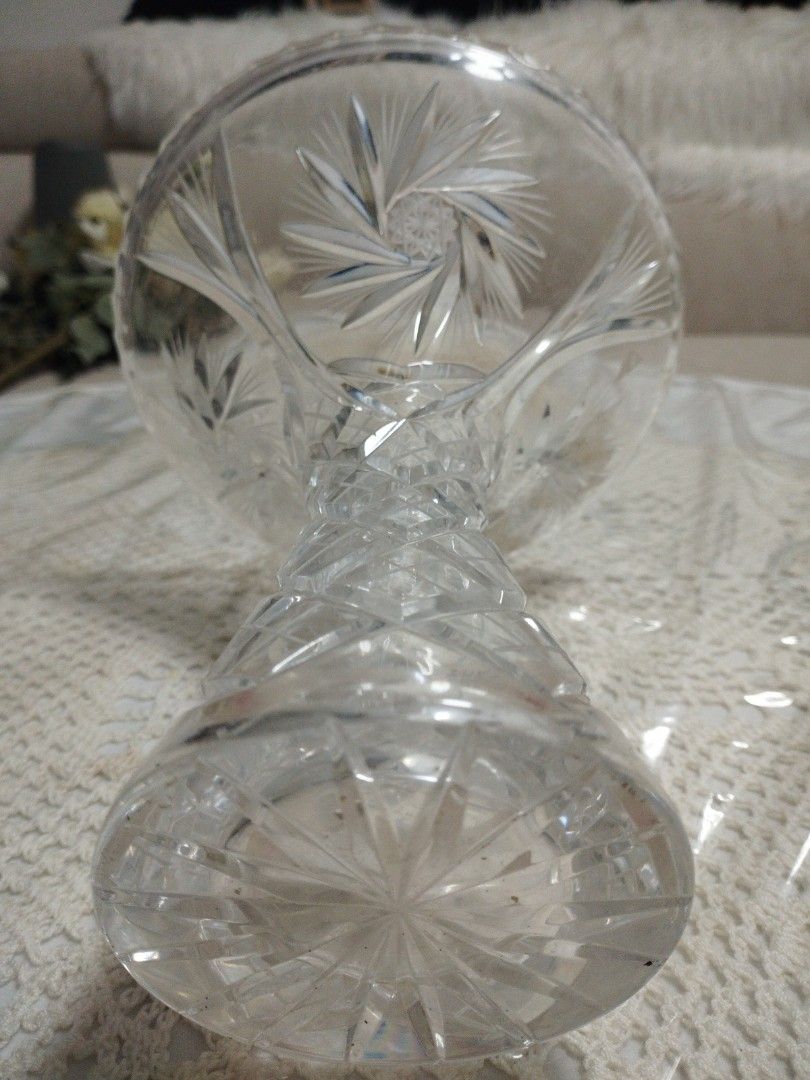 Bohemia Crystal Bowl Vase 24% Pb0, Furniture & Home Living, Home Decor ...