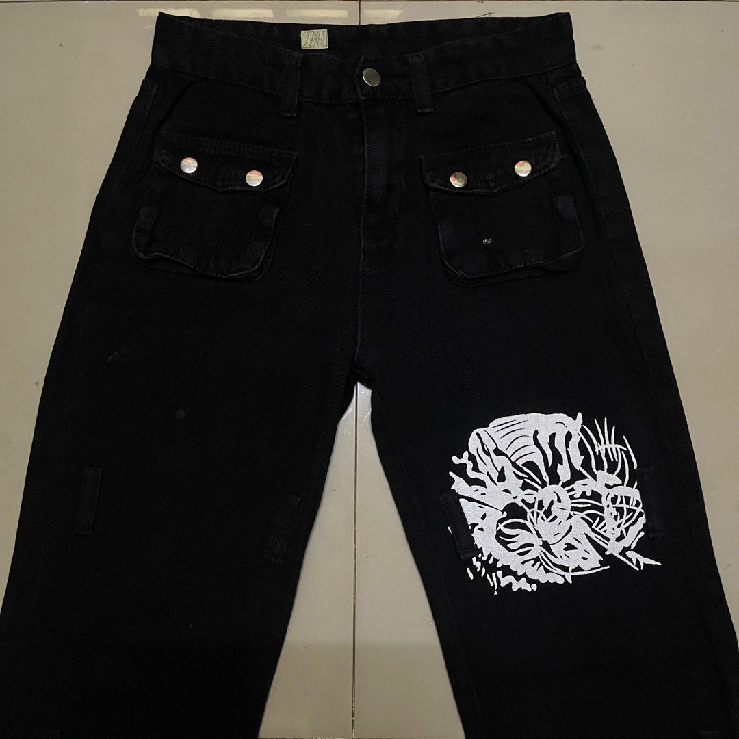 Bondage bush pants punk/emo, Women's Fashion, Bottoms, Jeans & Leggings ...