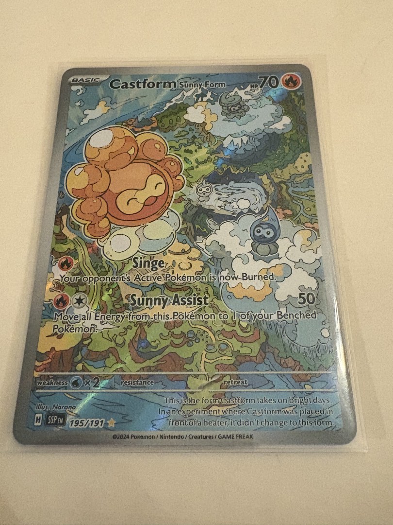 Castform Sunny Form 195/191 Pokemon Card, Hobbies & Toys, Toys & Games ...