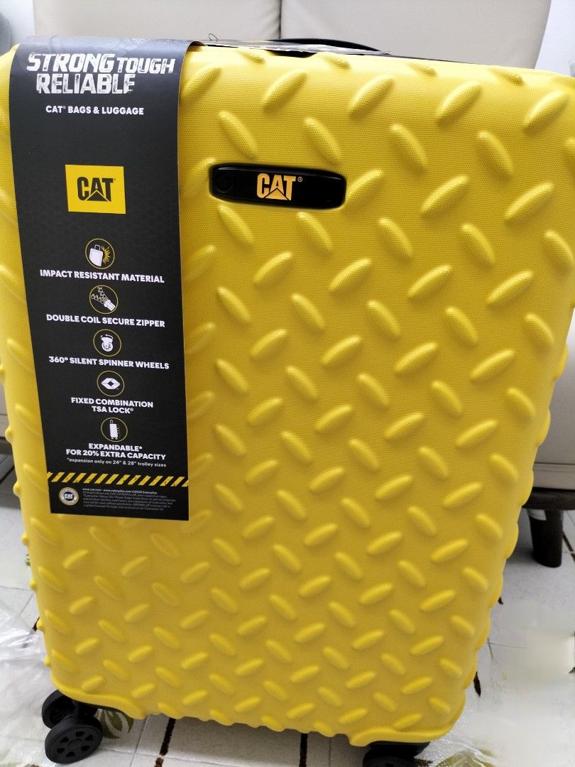 CAT Industrial Plate 24" Trolley Luggage - Sulphur, Hobbies & Toys ...