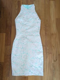 mgp label gisele embossed cheongsam dress (pink), Women's Fashion ...