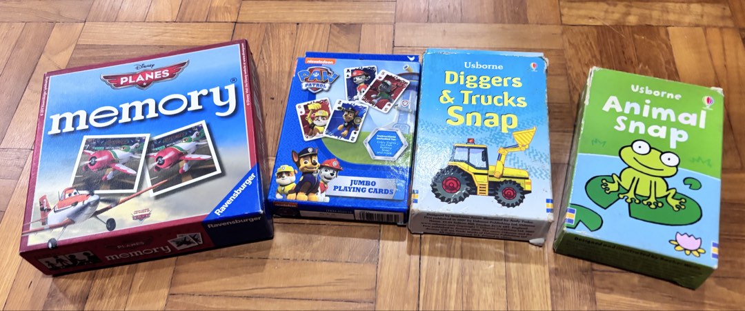 Children's Card Games: Planes Memory, Paw Patrol, Diggers & Trucks ...