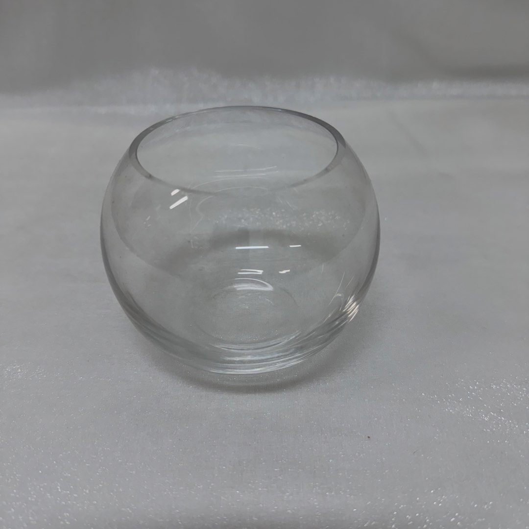 Clear Glass Round Bowl, Furniture & Home Living, Home Decor Accessories ...