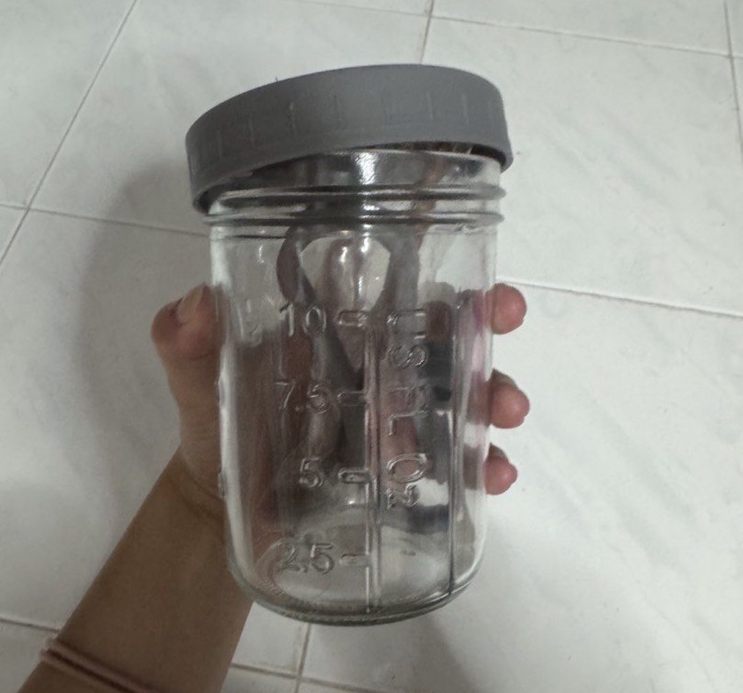 Cup/ Jar with spoon, Furniture & Home Living, Kitchenware & Tableware ...
