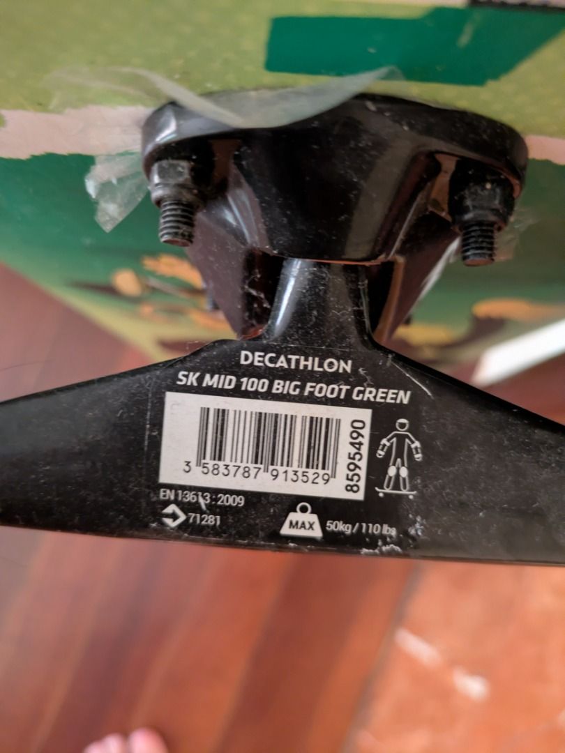 Decathlon SK MID 100 Big Foot Green Skateboard, Sports Equipment ...
