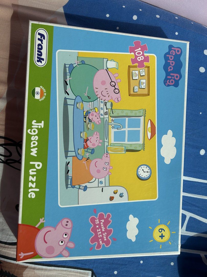 Frank Peppa Pig Jigsaw Puzzle (108 Pieces), Hobbies & Toys, Toys & Games on Carousell