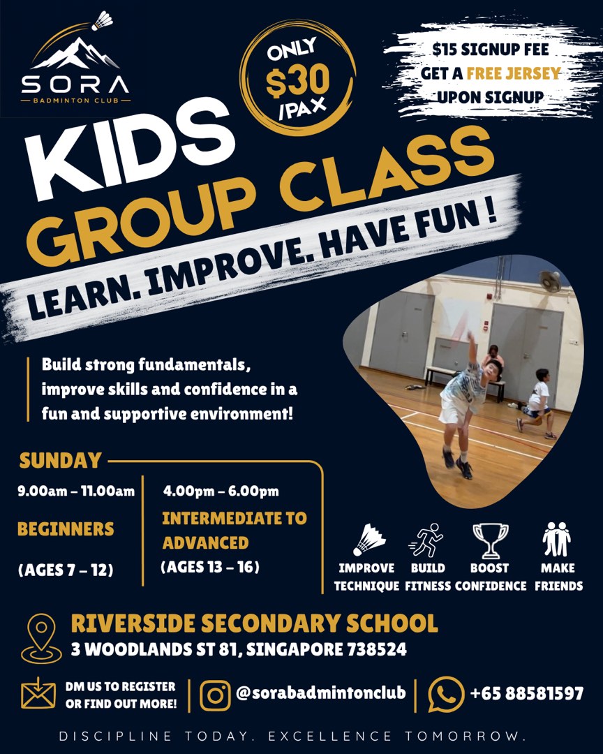 Group Class for Kids and Teenagers, Learning & Enrichment, Sport ...