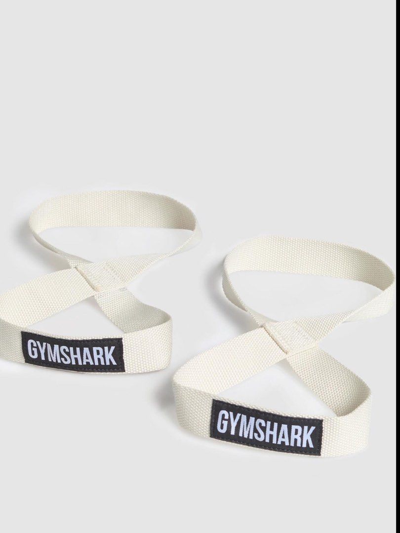 Gymshark Figure 8 Lifting Straps - Oat White, Sports Equipment ...