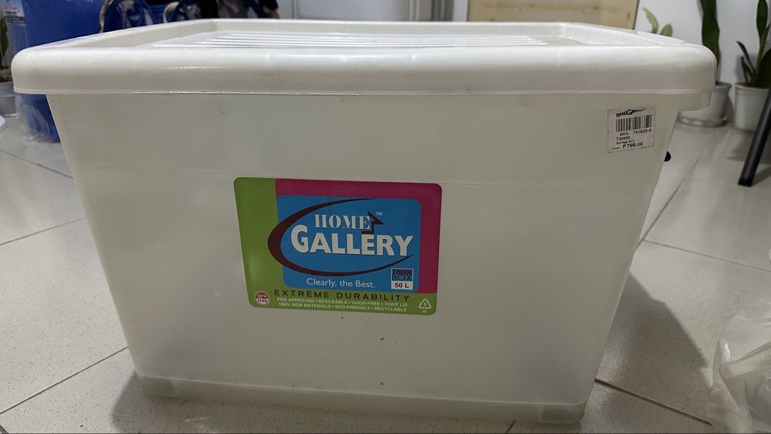 Home Gallery 50L Storage Box, Furniture & Home Living, Home Improvement ...