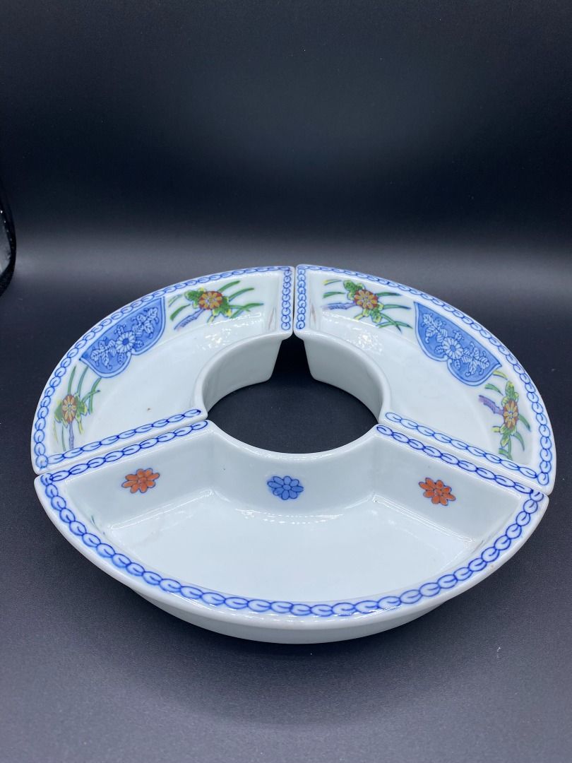 JAPAN SURPLUS Divided Serving Dish/Snack Plate, Furniture & Home Living ...