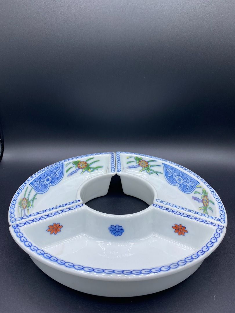 JAPAN SURPLUS Divided Serving Dish/Snack Plate, Furniture & Home Living ...