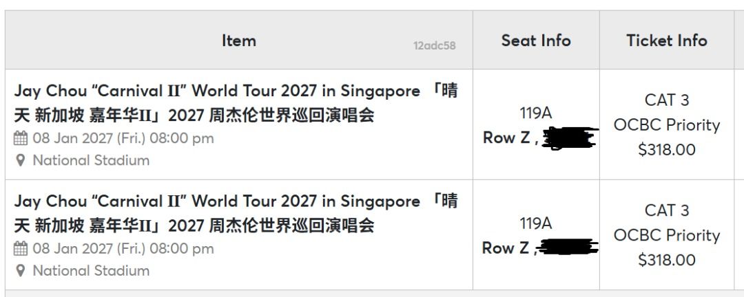 Jay Chou Carnival World Tour 2027 Singapore Tickets, Tickets & Vouchers ...