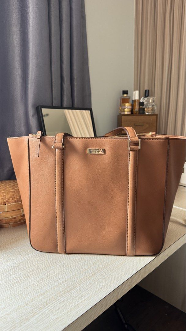Kate Spade Brown Tote Bag, Women's Fashion, Bags & Wallets, Tote Bags ...
