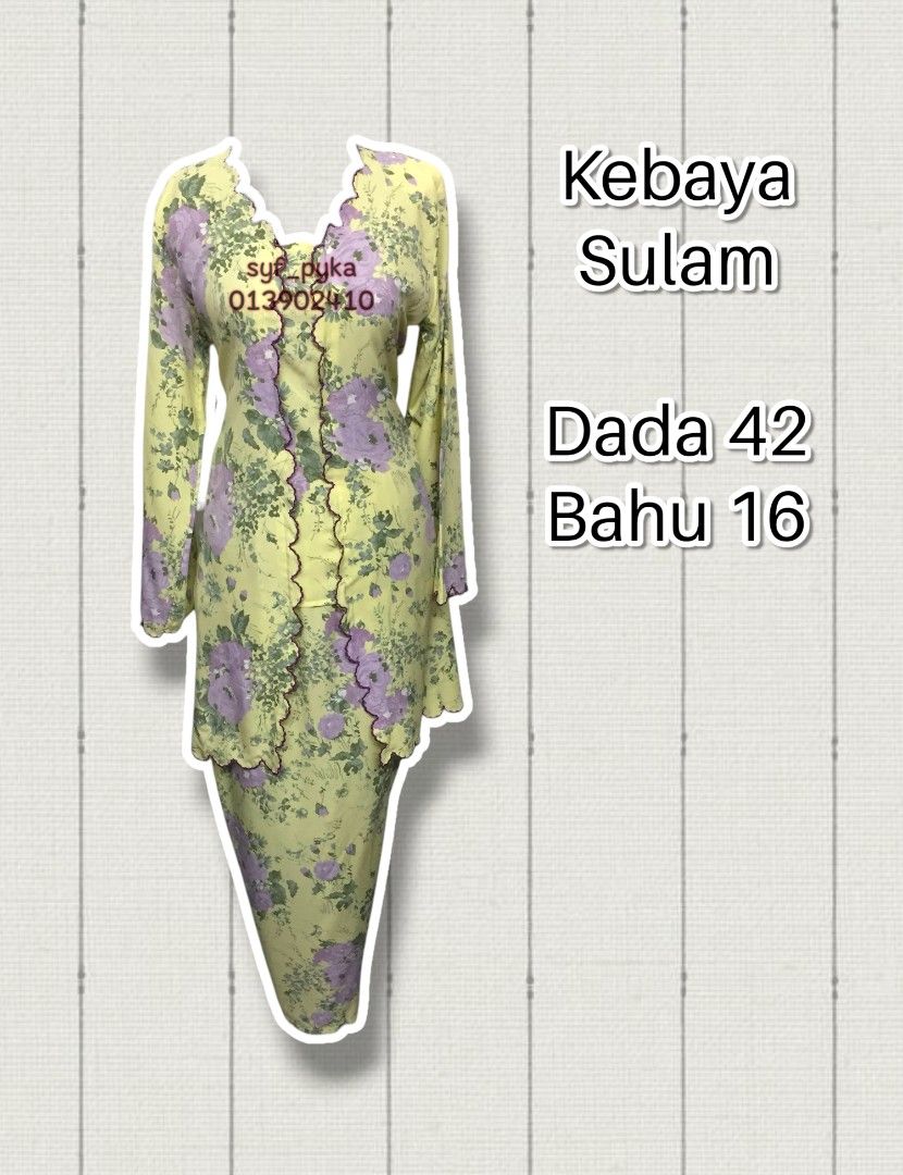 Kebaya Sulam, Women's Fashion, Muslimah Fashion, Baju Kurung & sets on ...