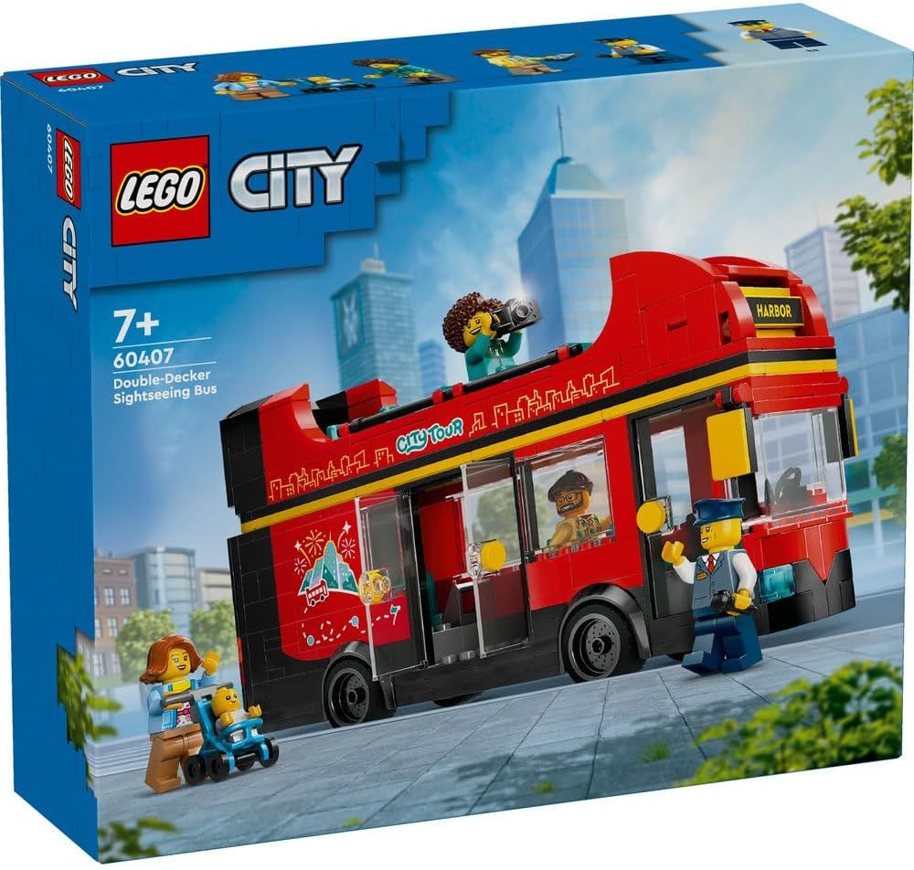 LEGO City Red Double-Decker Sightseeing Bus 60407 (384 Pieces) Toy ...
