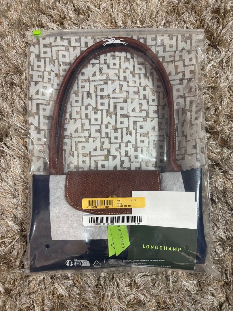 Longchamp Le Pliage Tote Bag Navy Blue, Luxury, Bags & Wallets on Carousell