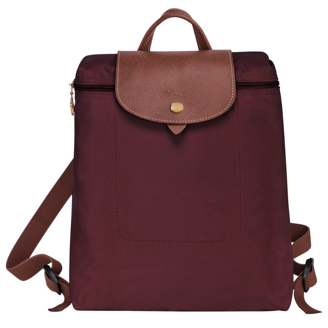 Longchamp Original Backpack in Burgundy, Luxury, Bags & Wallets on ...