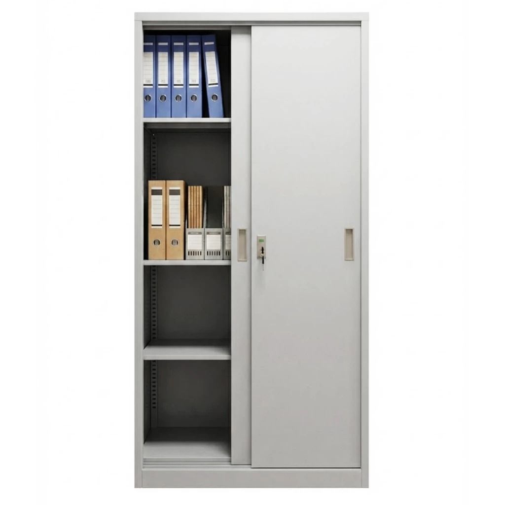 Metal Steel Storage Multipurpose Filing Cabinet with Sliding Doors and ...